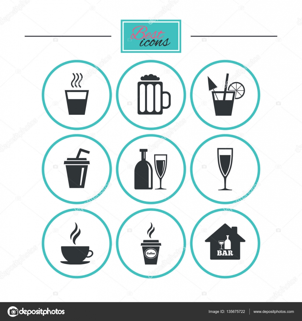 Drink icons set Stock Vector Image by ©Blankstock #135675722