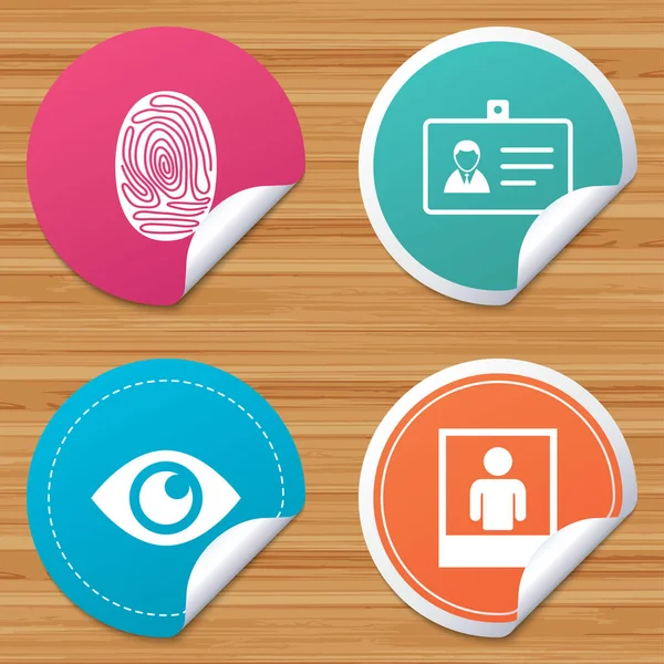 Identity ID card badge icons. Stock Vector Image by ©Blankstock #77338232