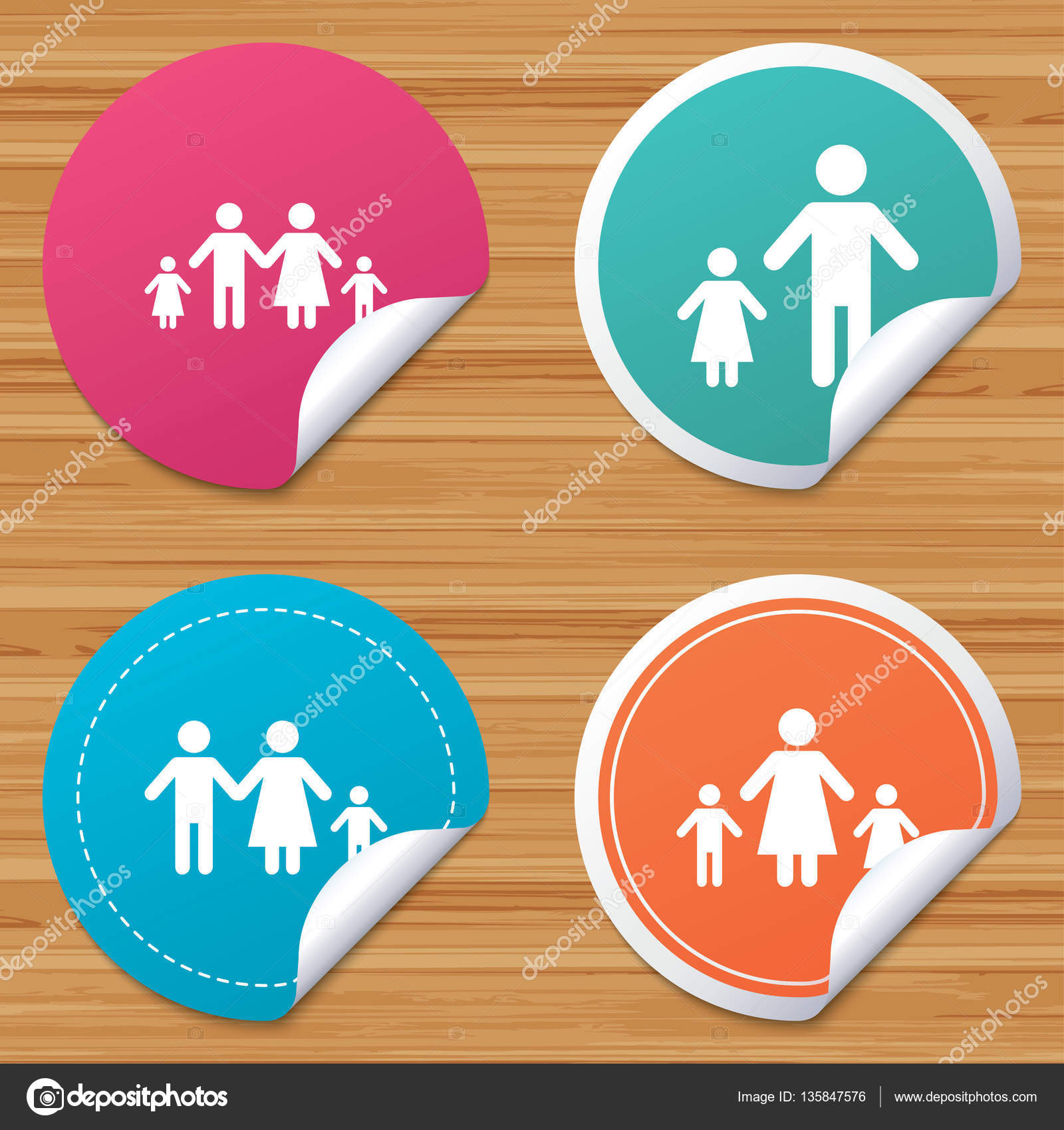 Stickers icons set Stock Vector Image by ©Blankstock #135847576