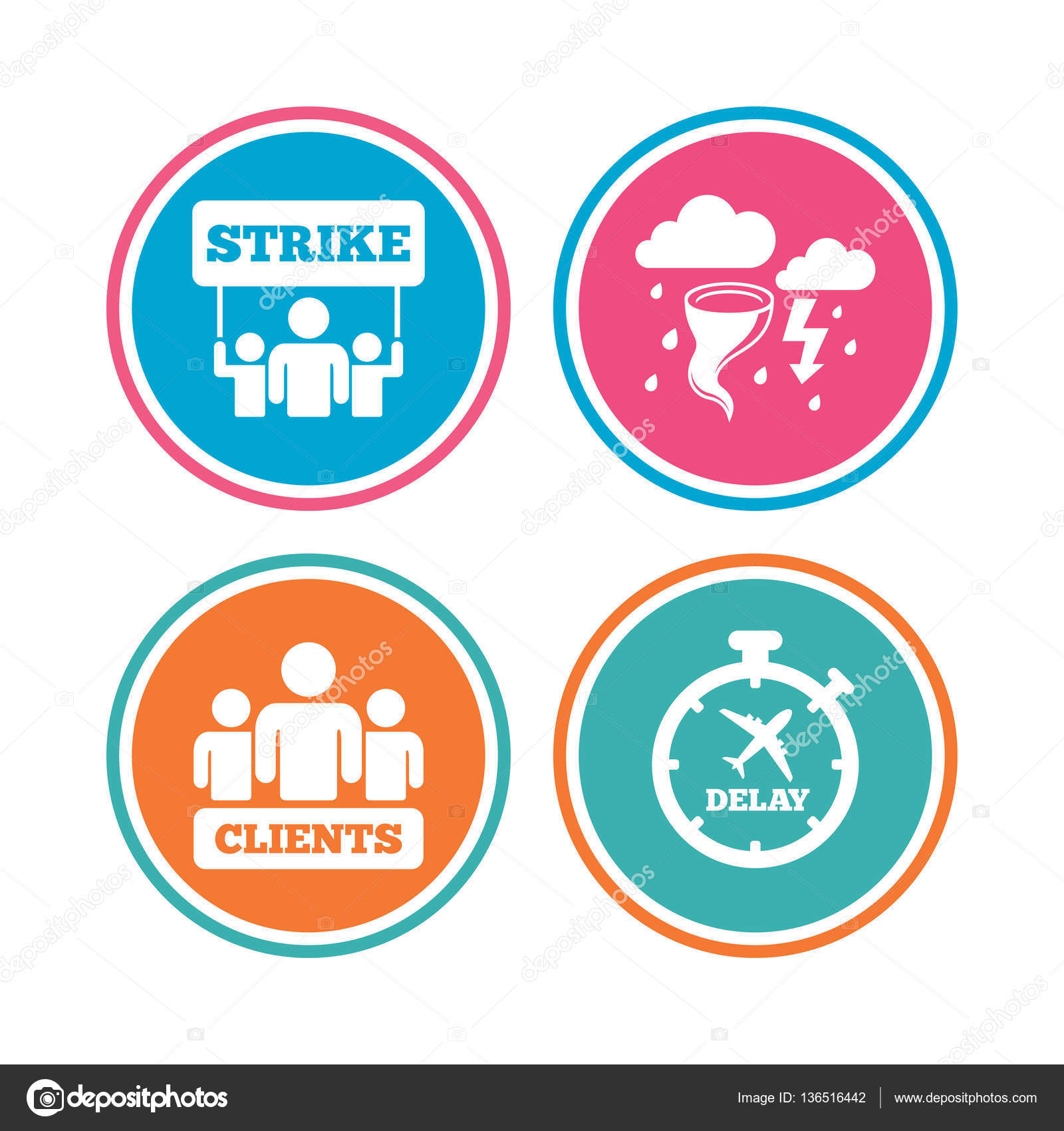 Strike icon. Storm weather and group of people. — Stock Vector ...