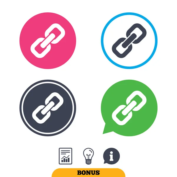 Link sign icons Stock Vector by ©Blankstock 60072911