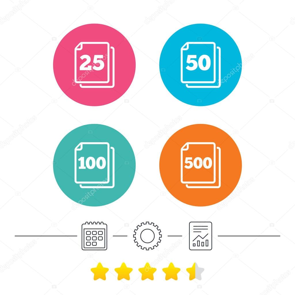 In pack sheets icons. Quantity per package. — Stock Vector © Blankstock ...