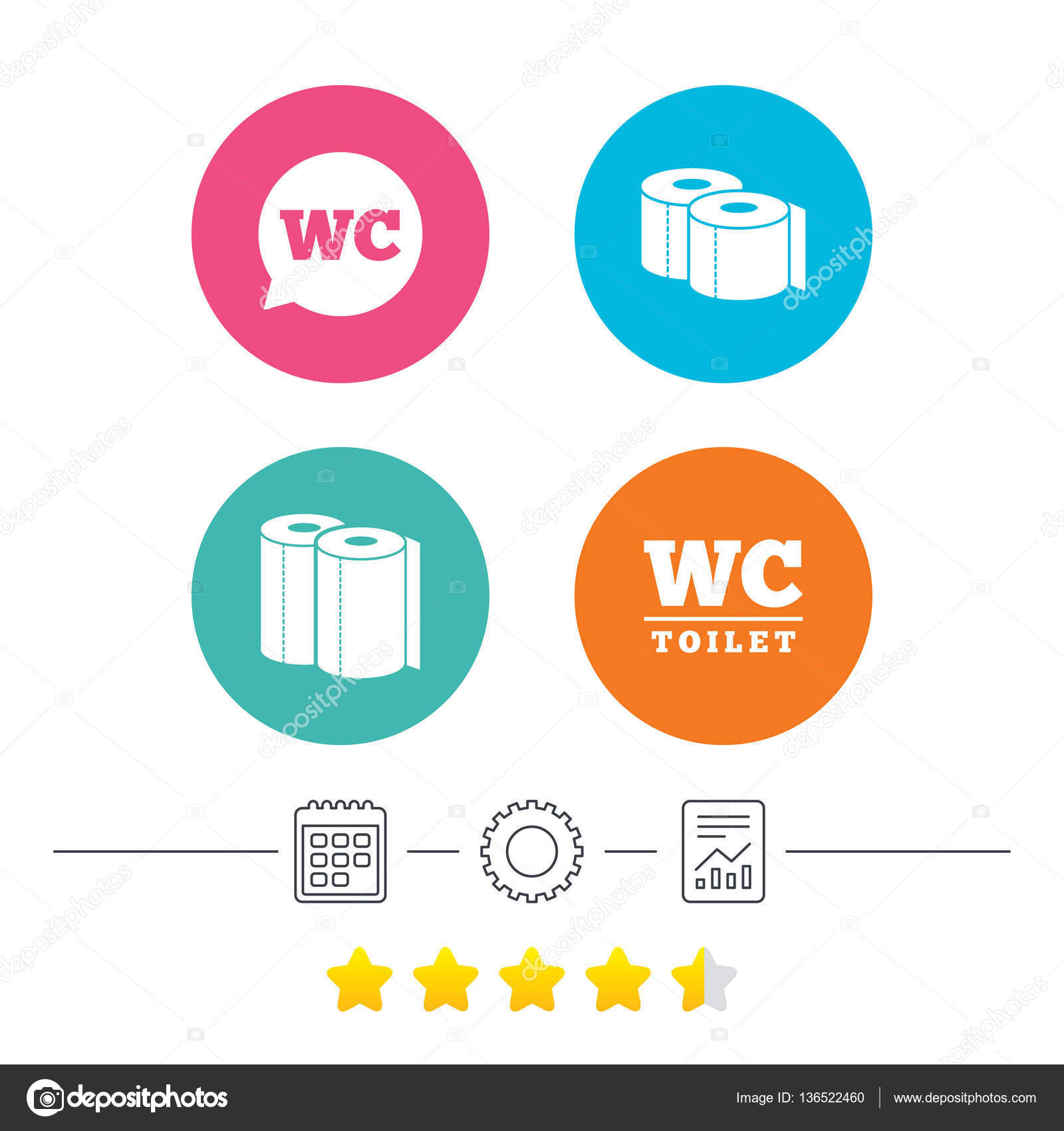 WC inodoro iconos . Vector de stock #136522460 de ©Blankstock
