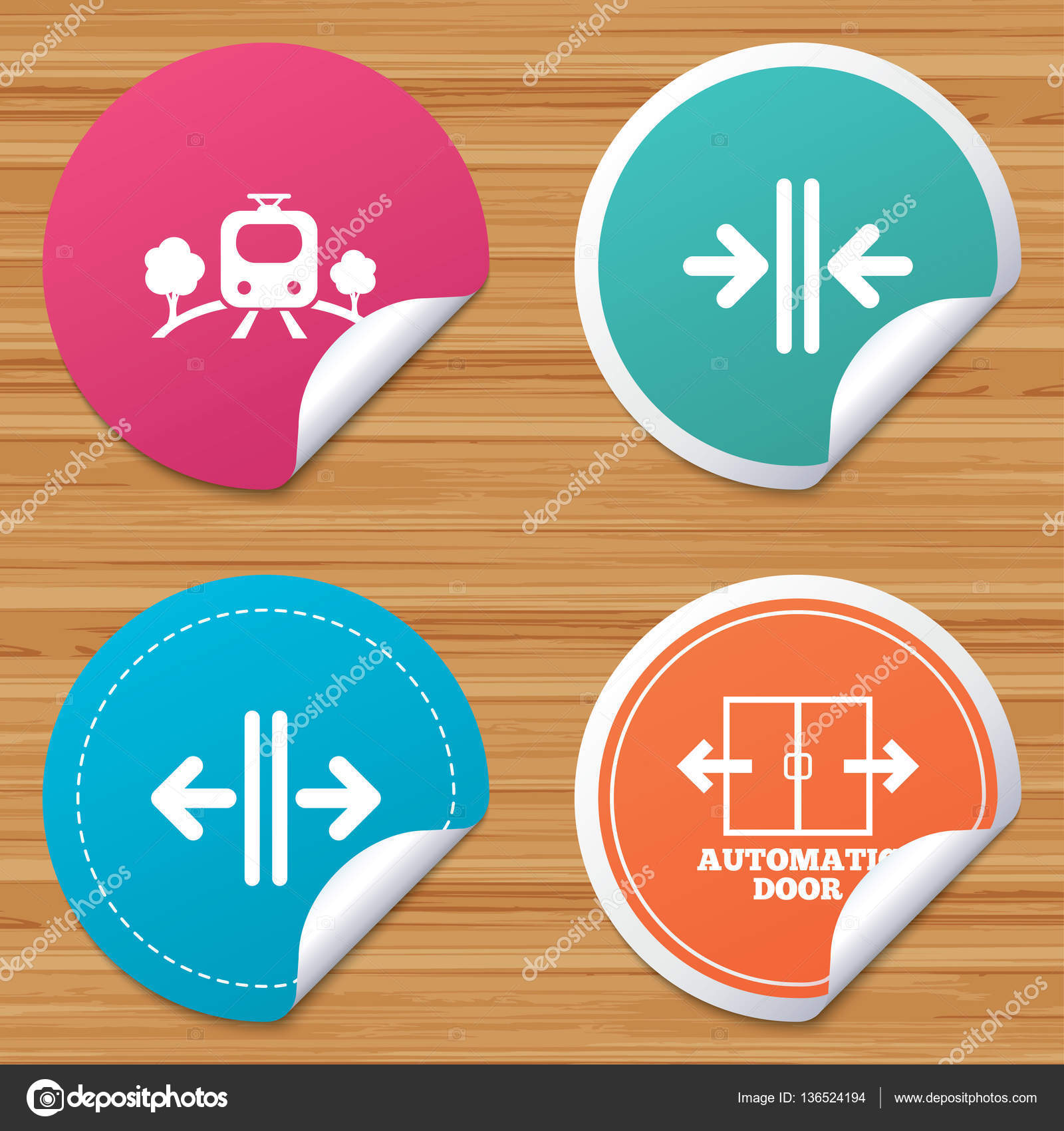 Train railway icon. Automatic door symbol. Stock Vector by ©Blankstock ...