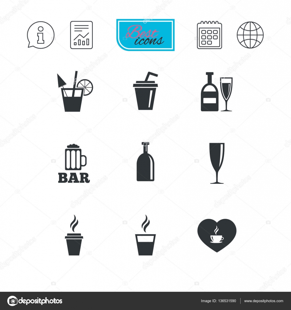 Drinks signs icons Stock Vector by ©Blankstock 136531590