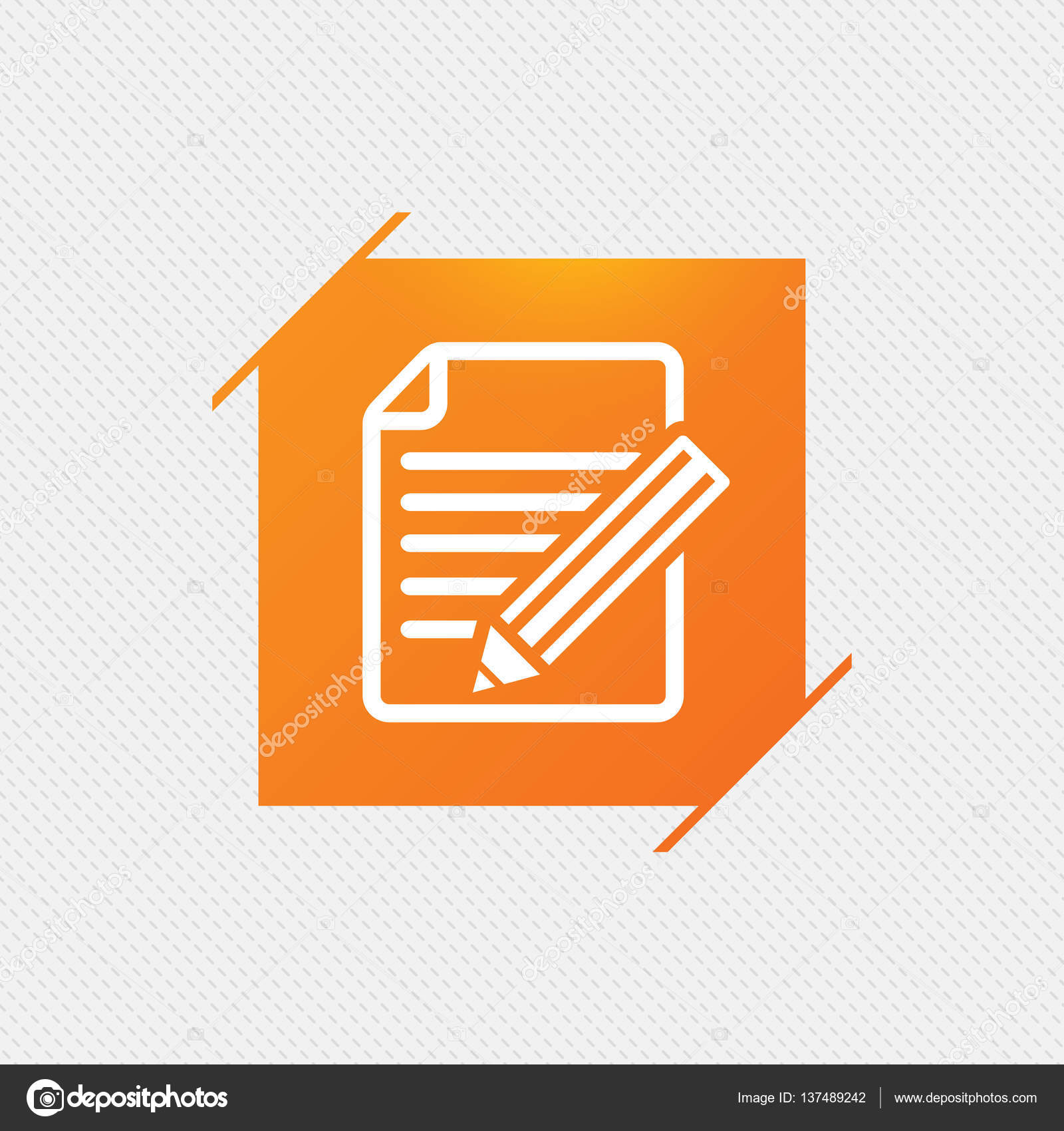 Orange square label on pattern Stock Vector by ©Blankstock 137489242