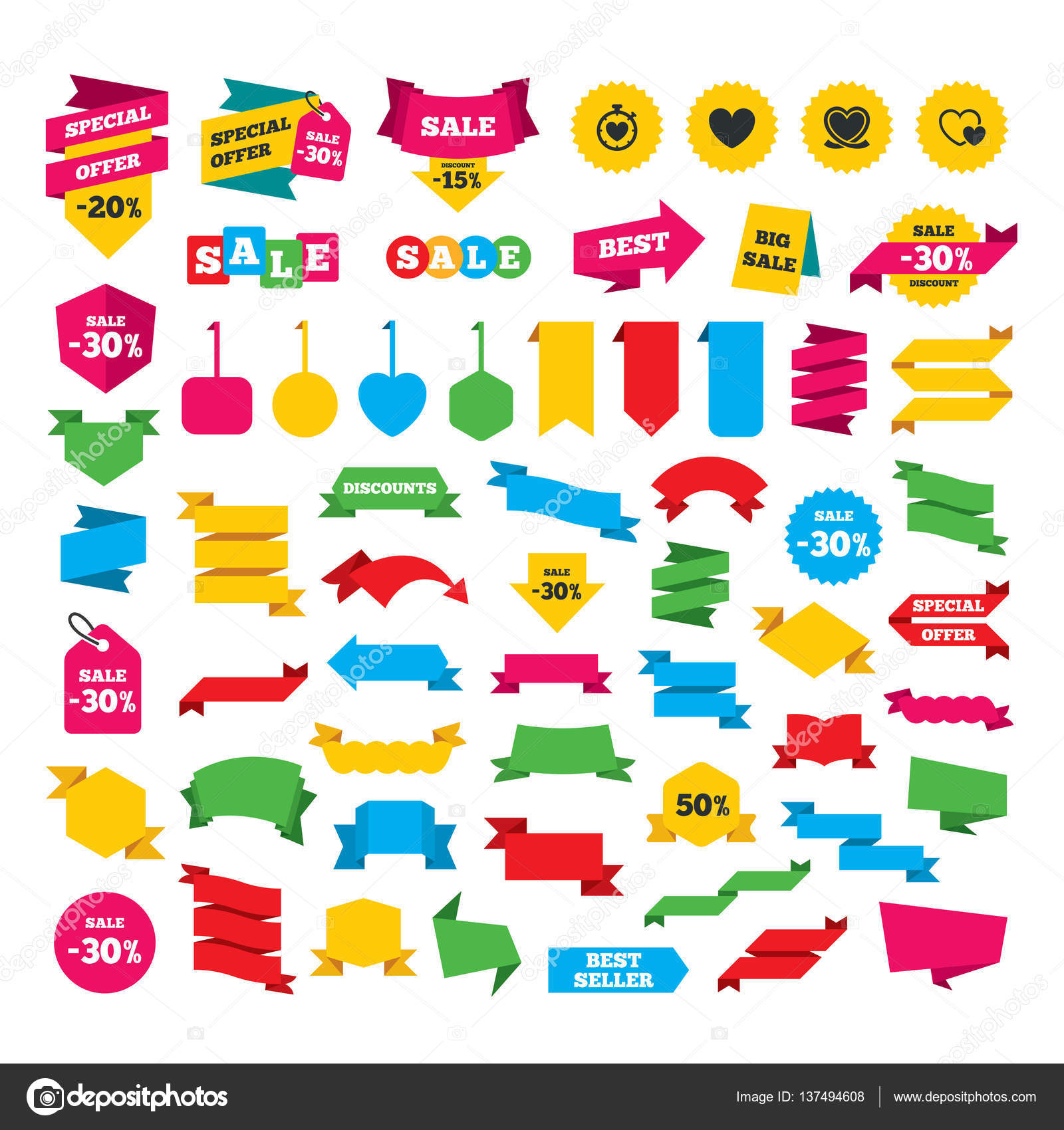 Web stickers, banners and labels Stock Vector by ©Blankstock 137494608