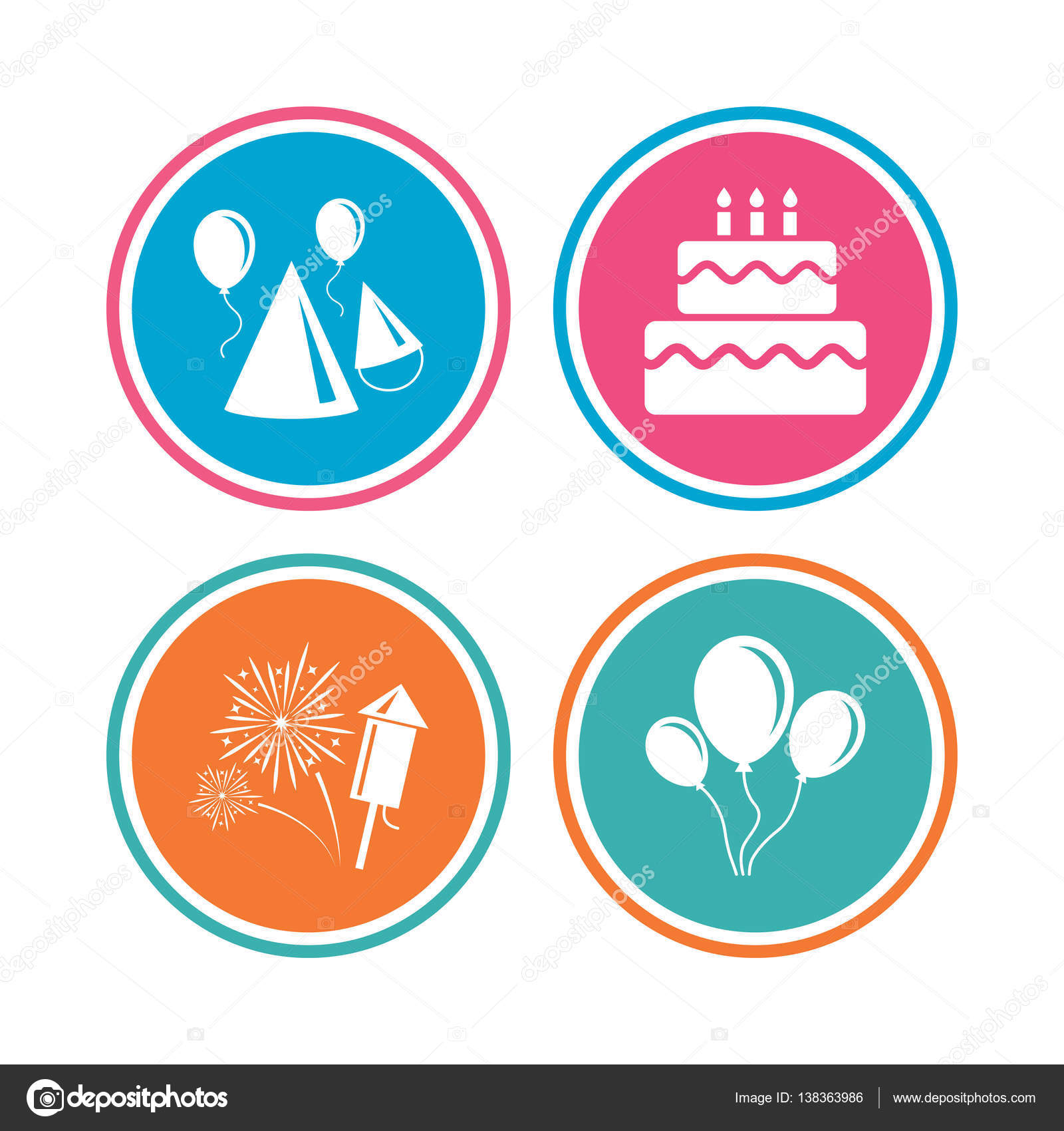 Colored circle buttons Stock Vector by ©Blankstock 138363986