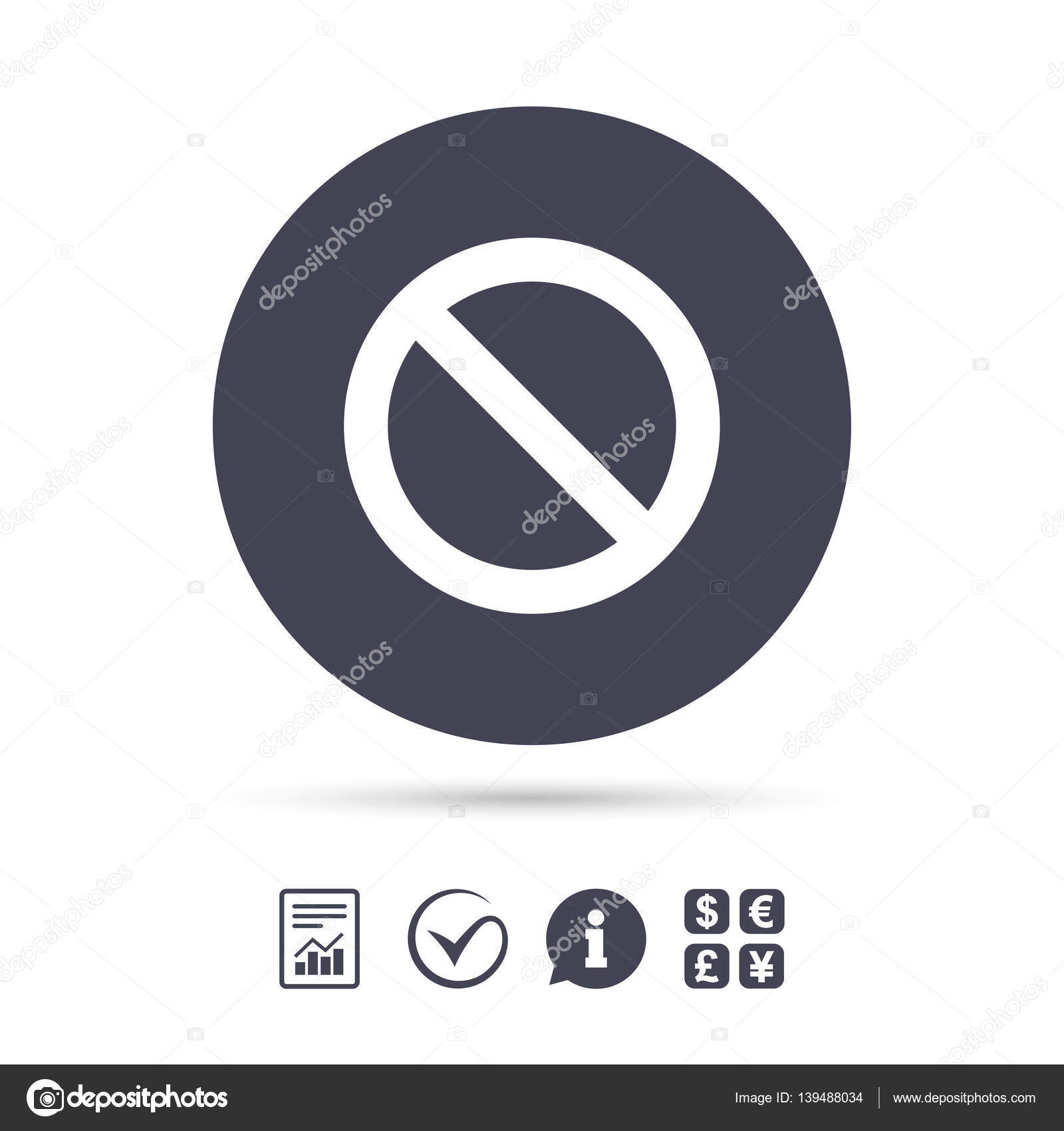 Hentikan ikon tanda tangan. Simbol larangan . Vektor Stok oleh ...