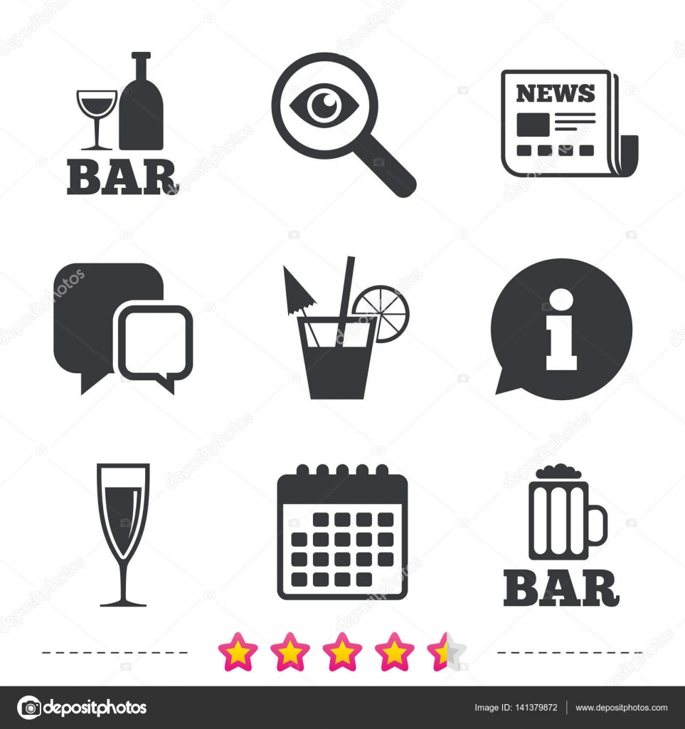 Bar and Pub icons Stock Vector Image by ©Blankstock #141379872