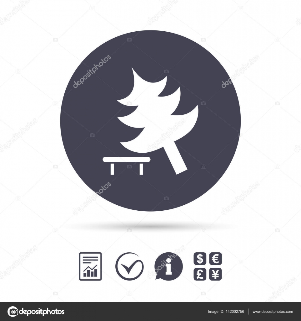 Falling tree sign icon Stock Vector by ©Blankstock 142002756