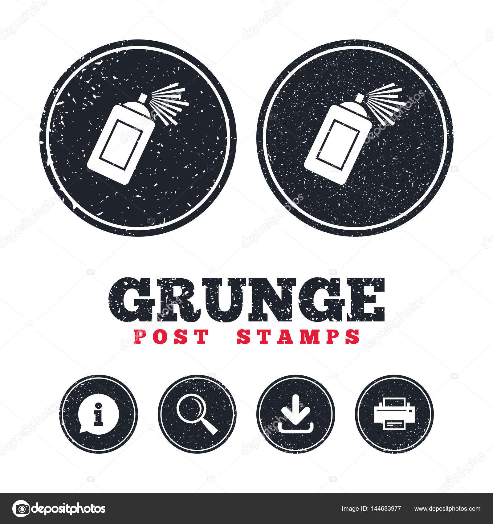 Graffiti spray can icons set Stock Vector Image by ©Blankstock #144683977