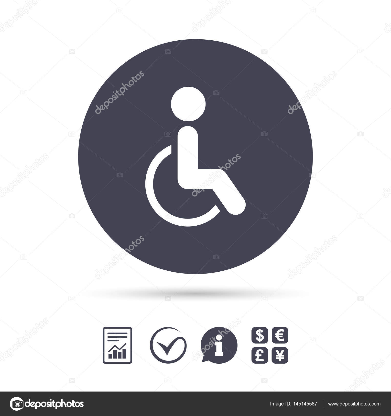 Human on wheelchair symbol. Stock Vector by ©Blankstock 145145587