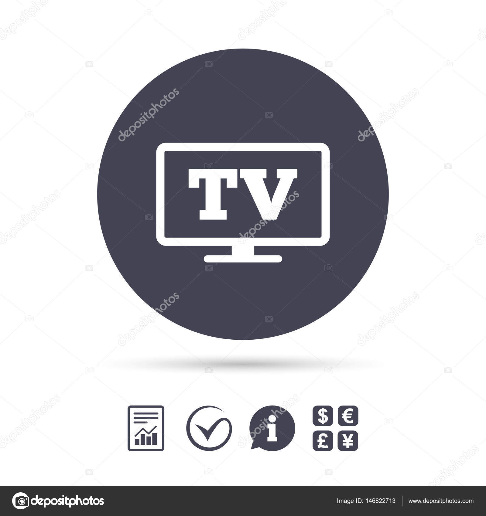 Widescreen TV sign icon Stock Vector by ©Blankstock 146822713