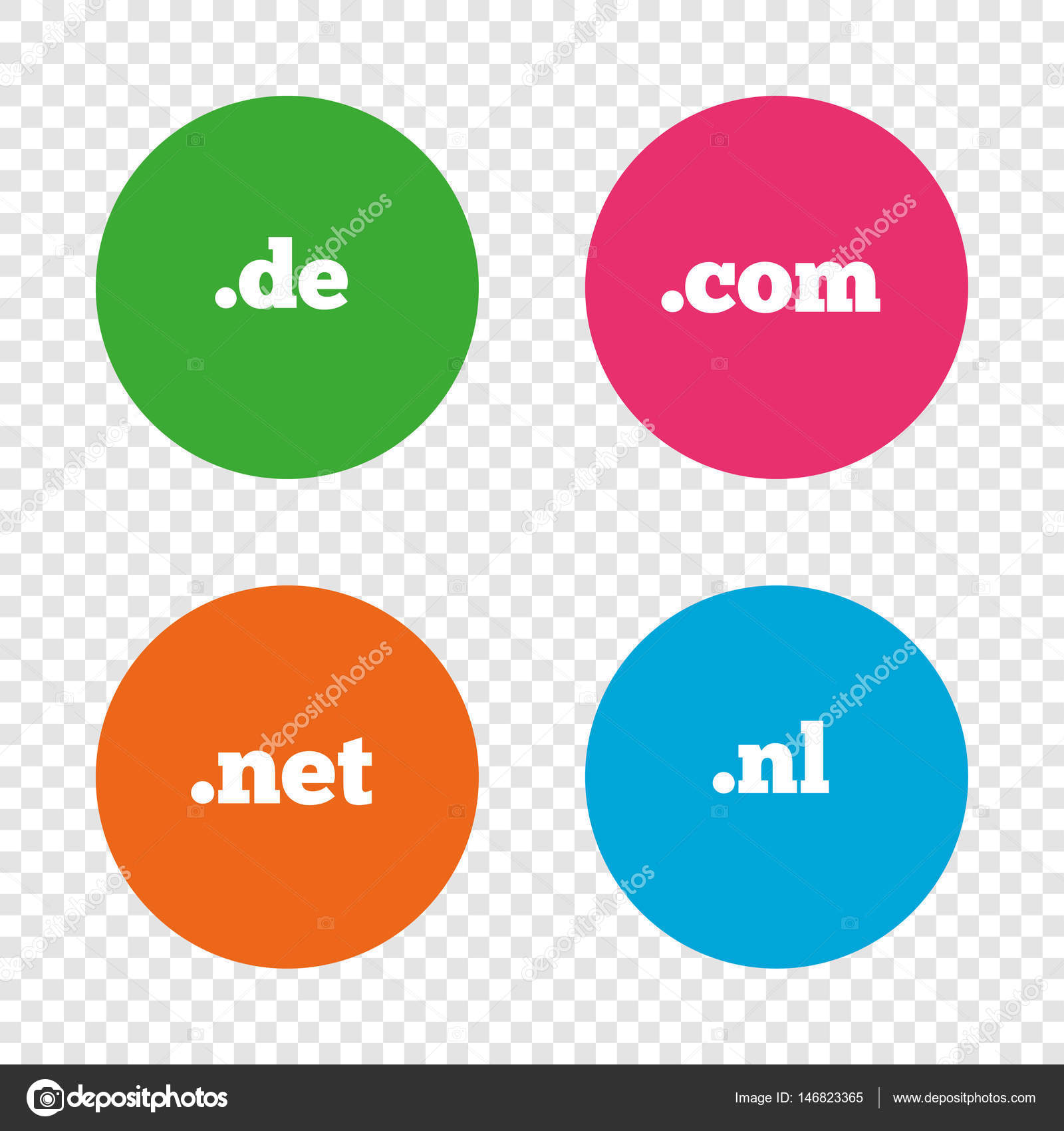 Top-level domains signs Stock Vector Image by ©Blankstock #146823365