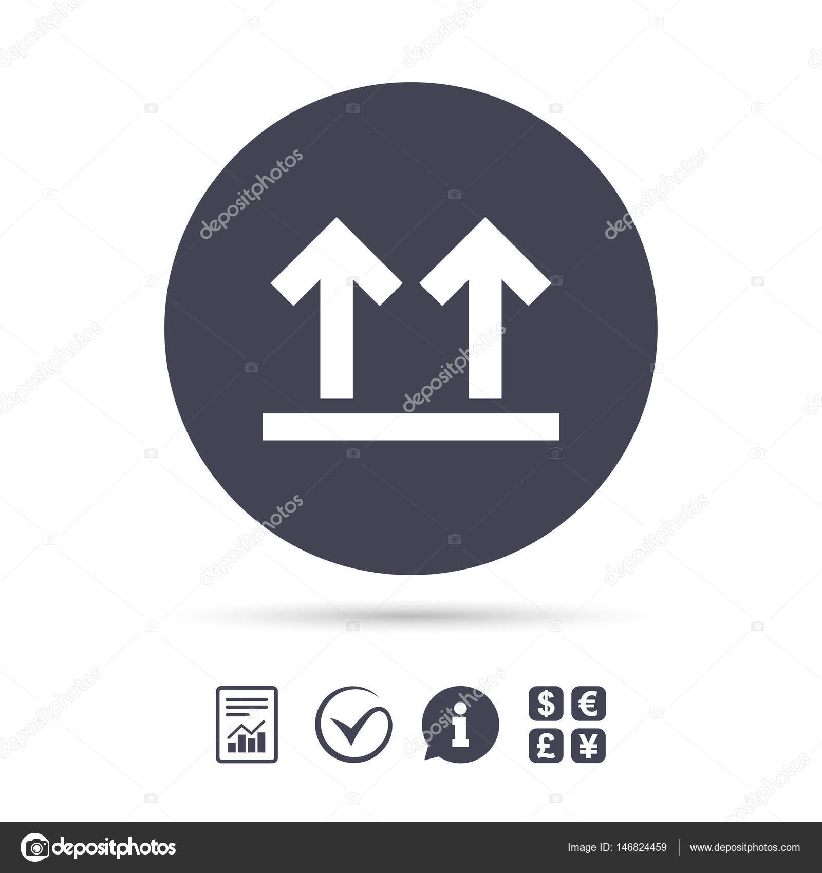 This side up sign icon Stock Vector by ©Blankstock 146824459