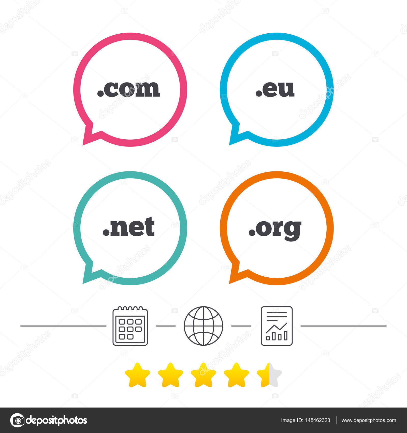 Top-level domains signs. Stock Vector by ©Blankstock 148462323