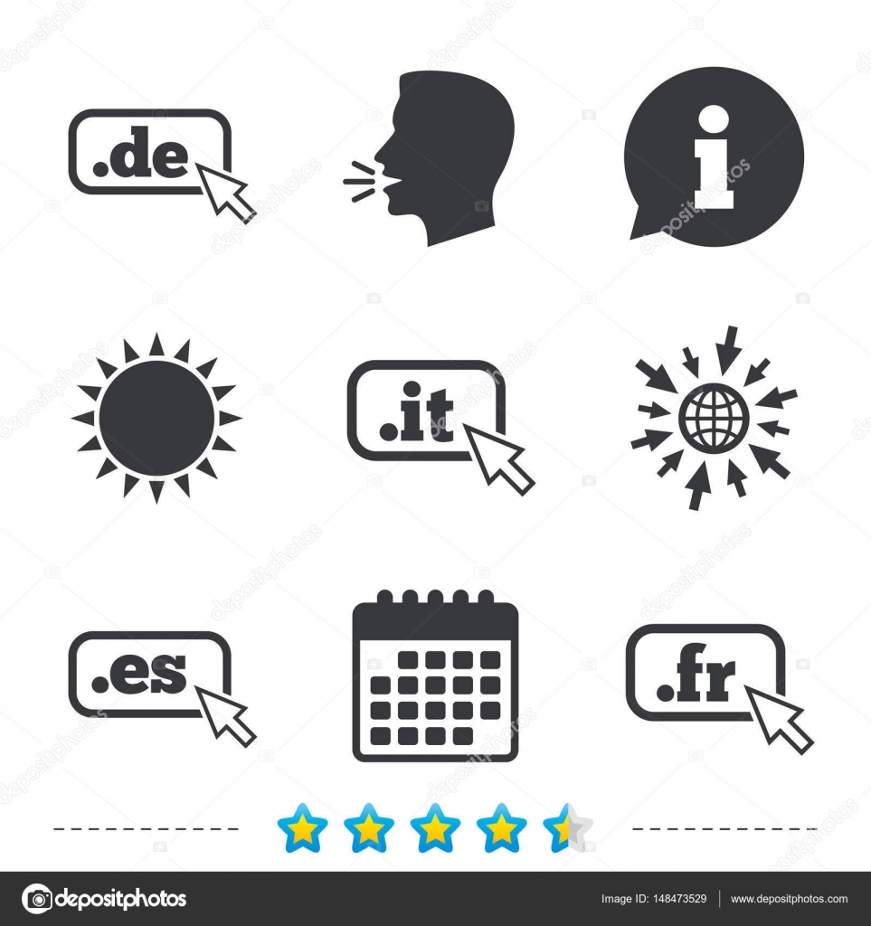 Top-level domains signs. Stock Vector by ©Blankstock 148473529