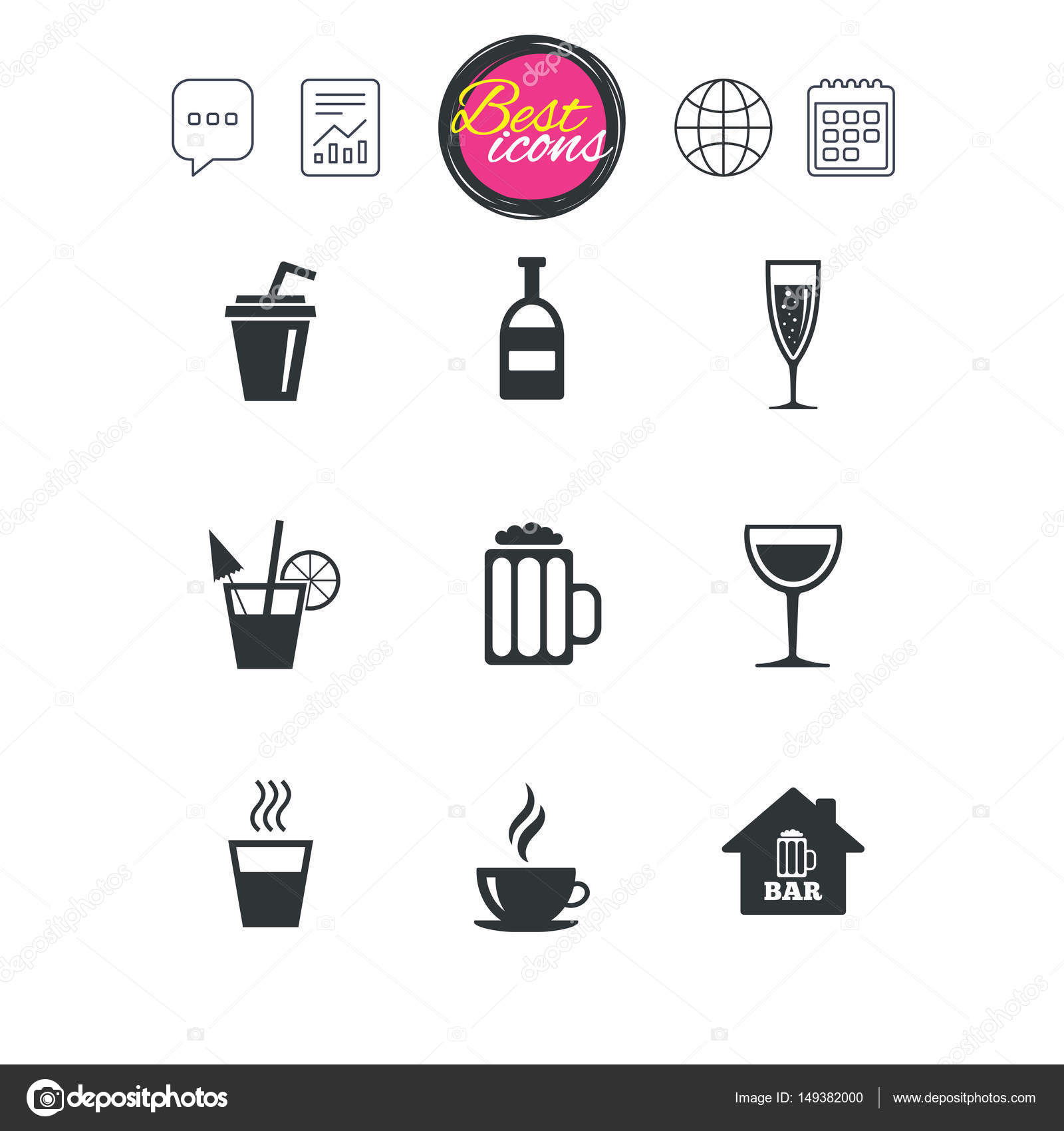 Simple flat icons Stock Vector by ©Blankstock 149382000