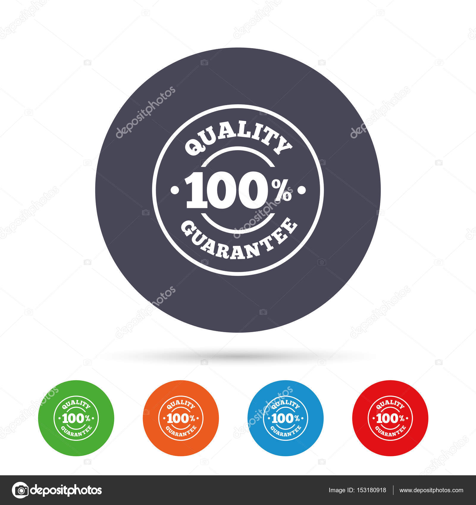 Icono de garantía de calidad 100% Vector de stock #153180918 de ©Blankstock