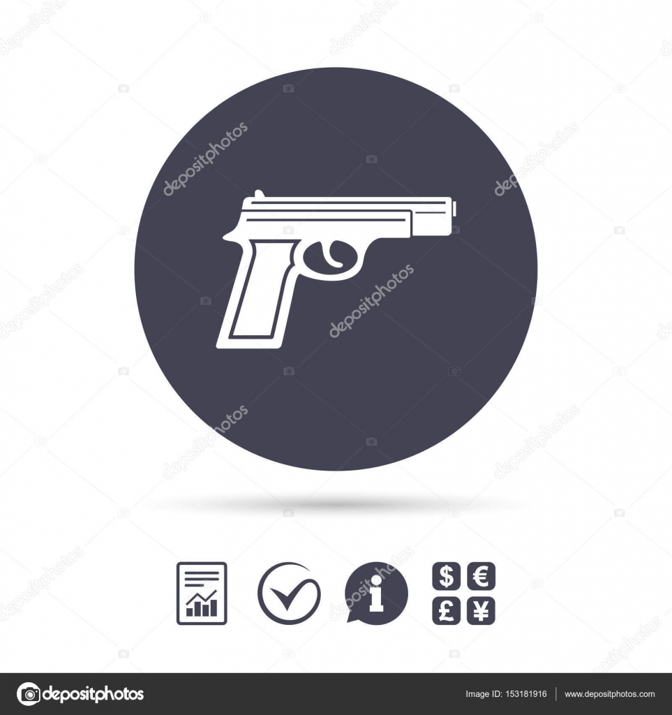 Gun sign icon. Stock Vector by ©Blankstock 153181916