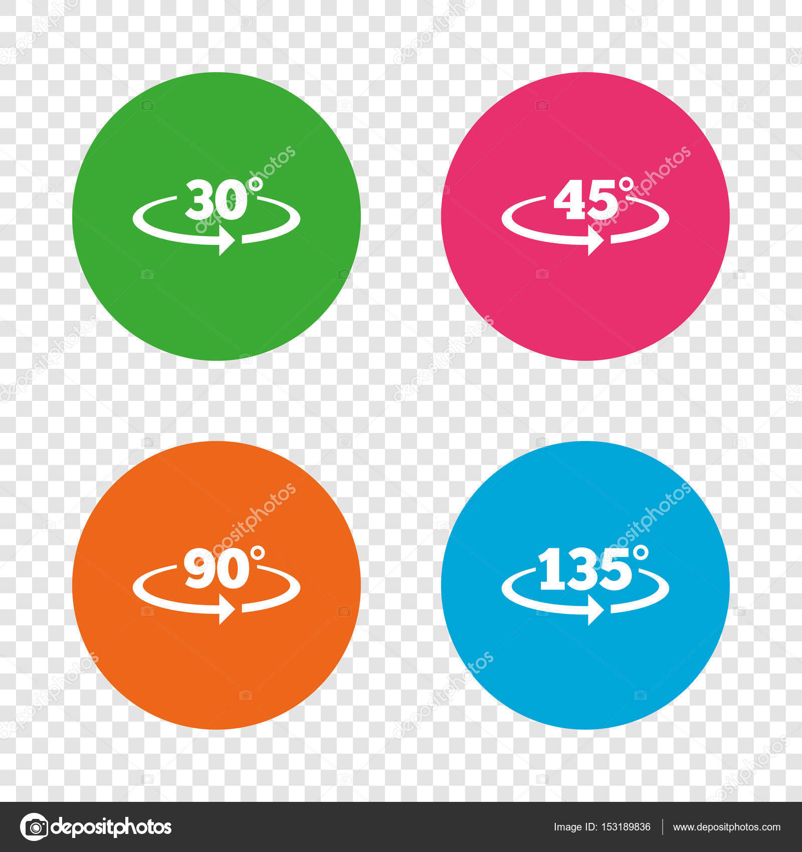 Angle degrees icons. Geometry math signs. Stock Vector by ©Blankstock ...