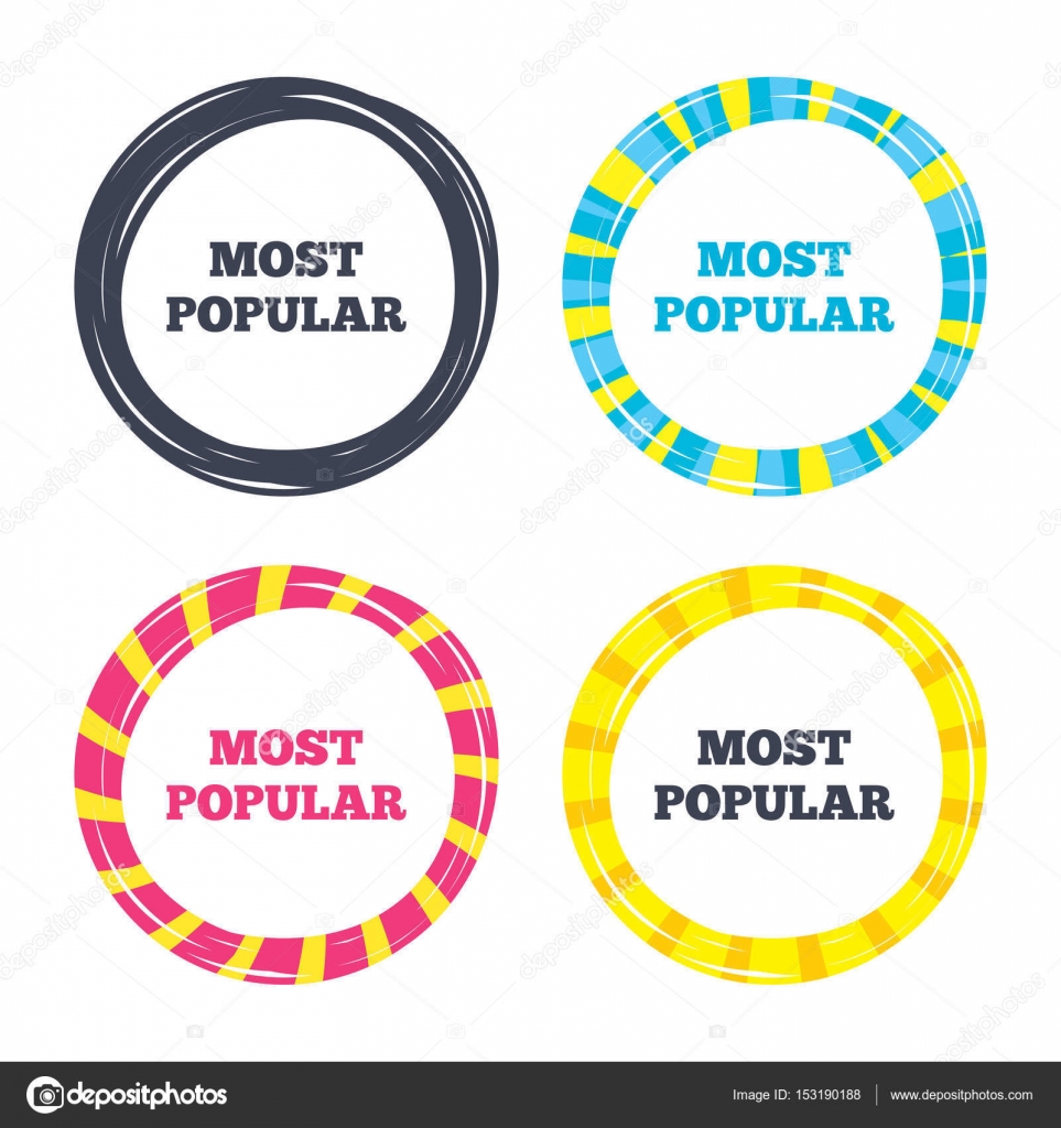 Conjunto de iconos más populares Vector de stock #153190188 de ©Blankstock