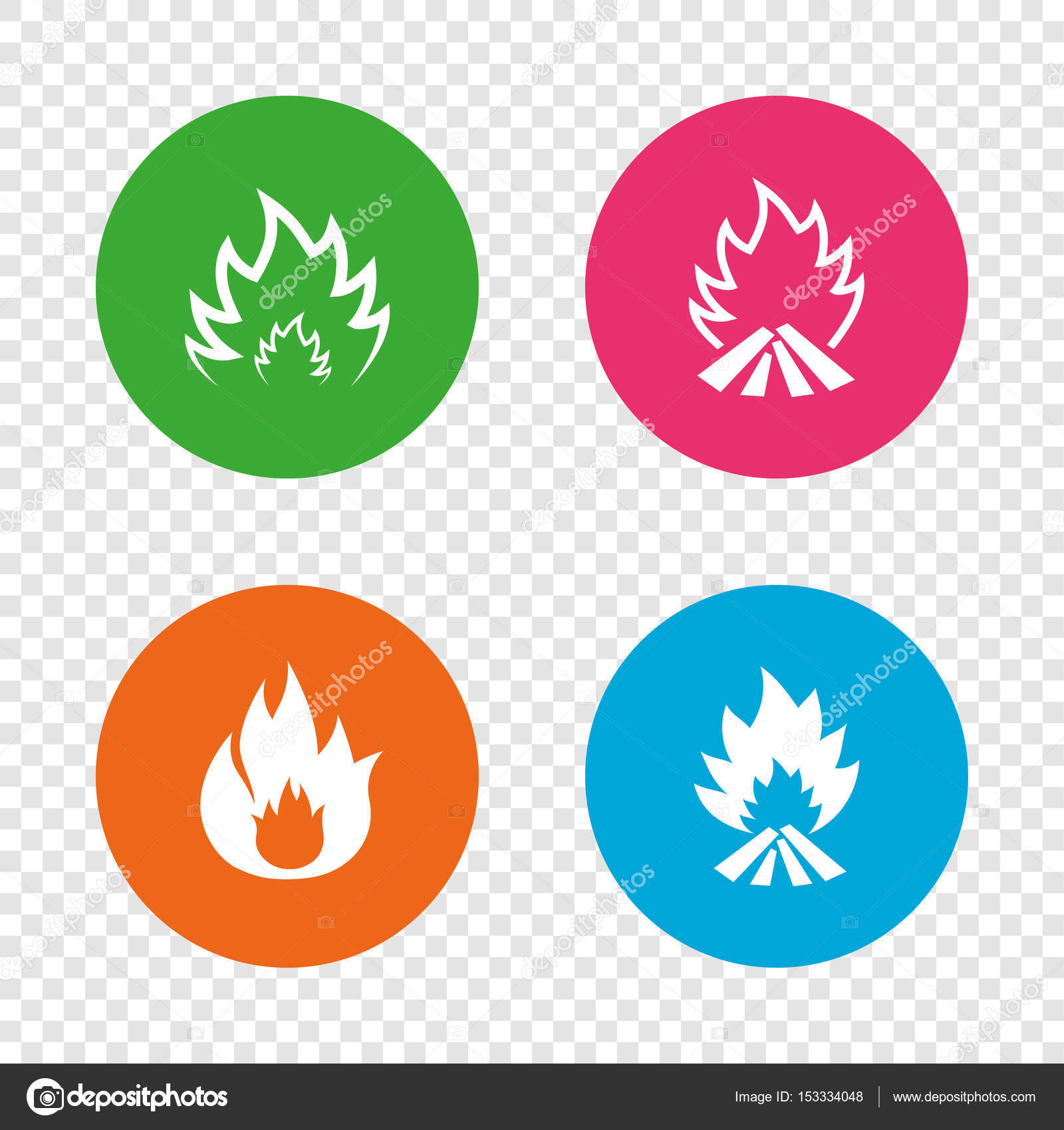 Fire flame icons Stock Vector by ©Blankstock 153334048