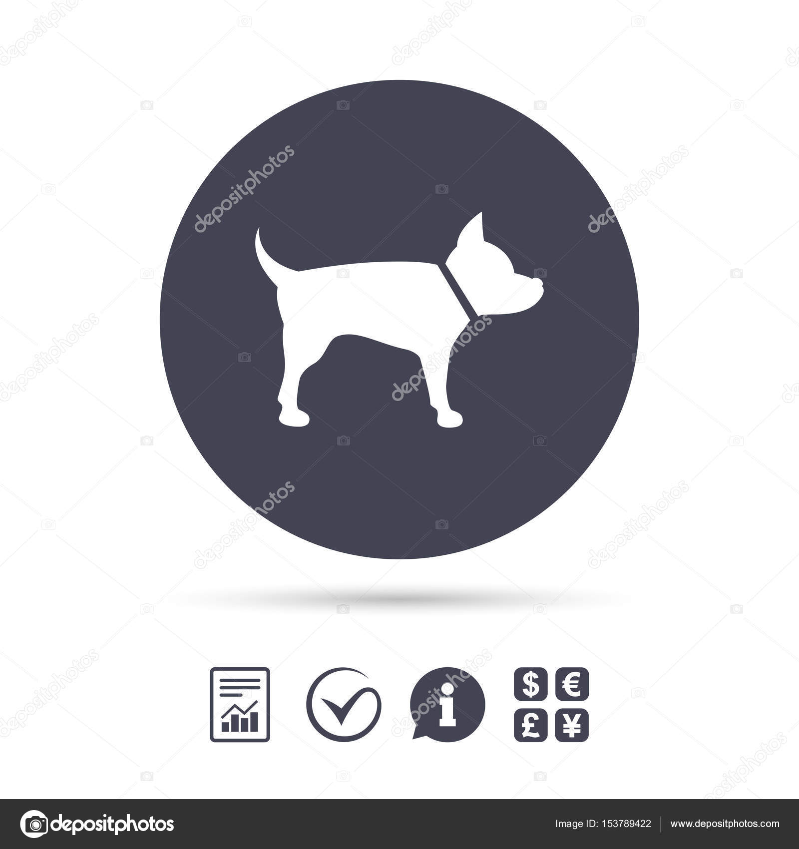 Signo de perro icono Vector de stock #153789422 de ©Blankstock