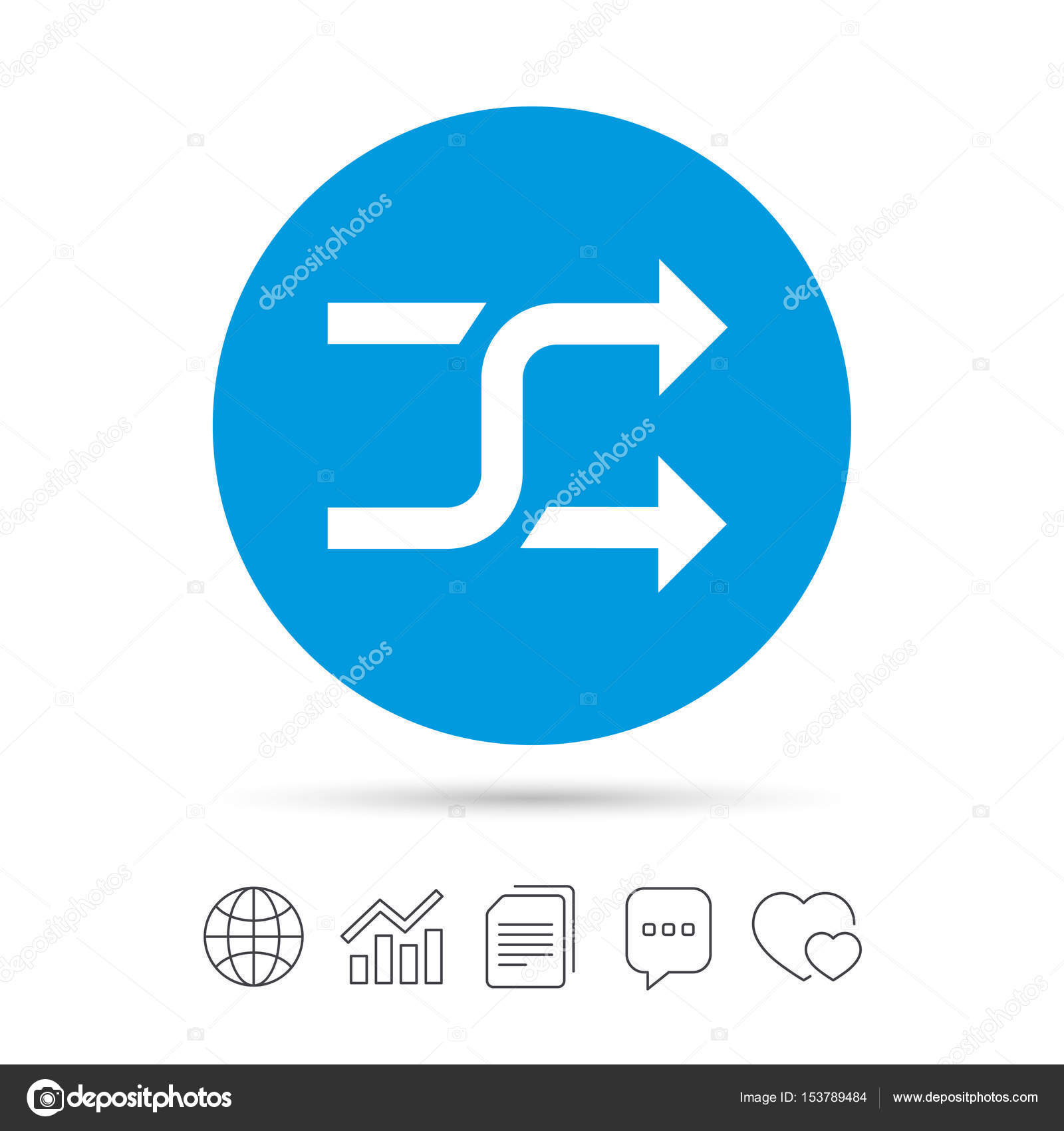 Shuffle sign icon Stock Vector Image by ©Blankstock #153789484