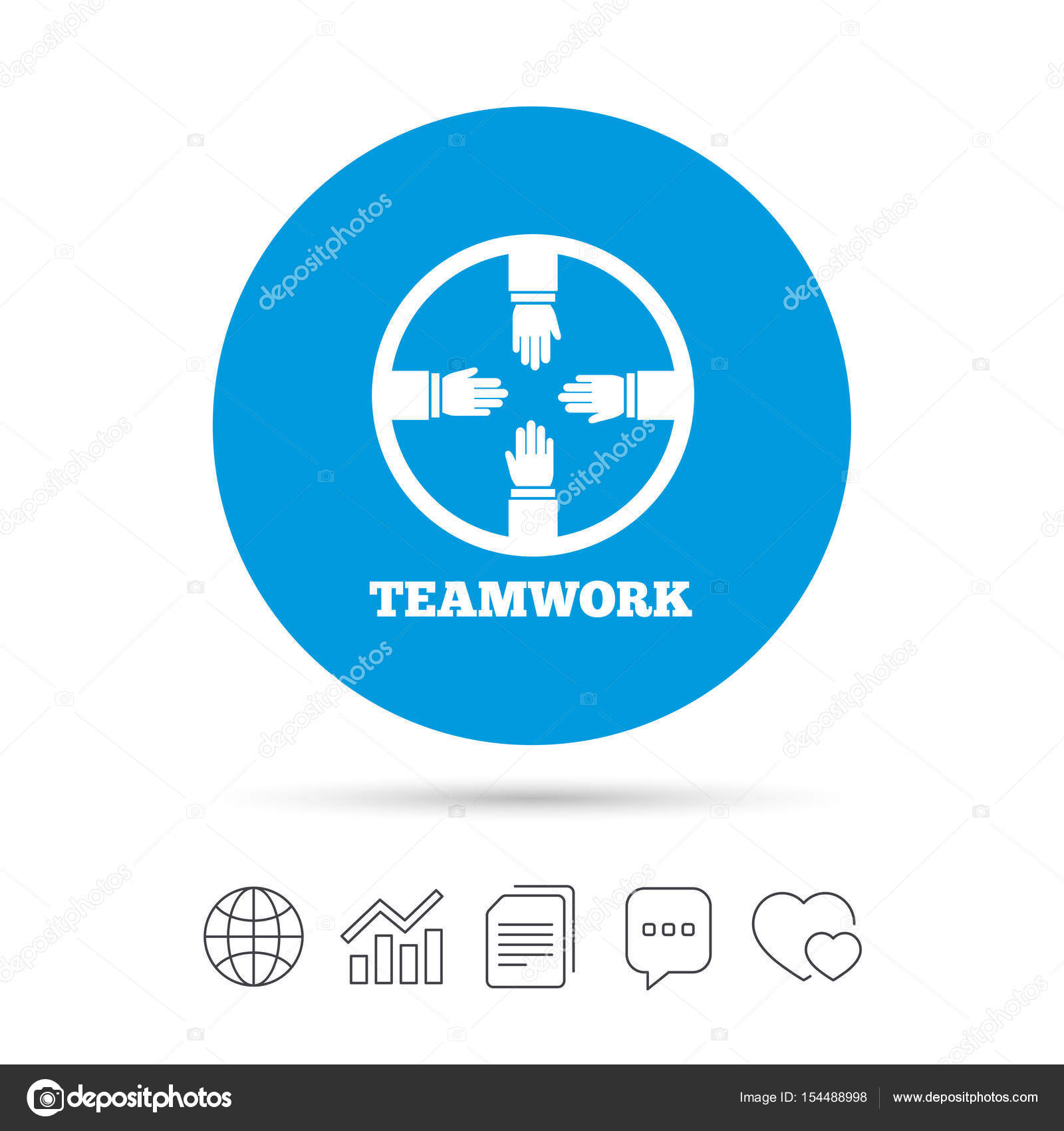 Teamwork sign icon Stock Vector Image by ©Blankstock #154488998