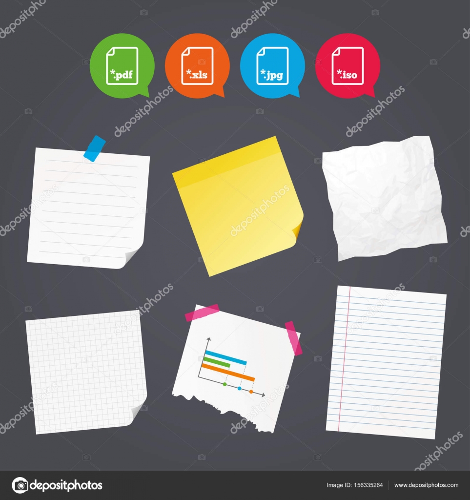 Sticky notes and icons set Stock Vector Image by ©Blankstock #156335264