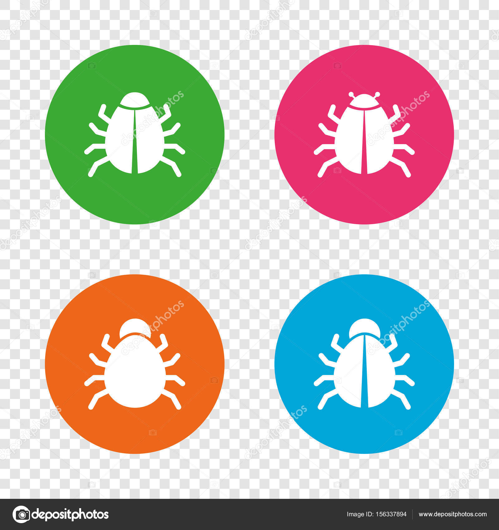 Virus software error icons. Stock Vector by ©Blankstock 156337894