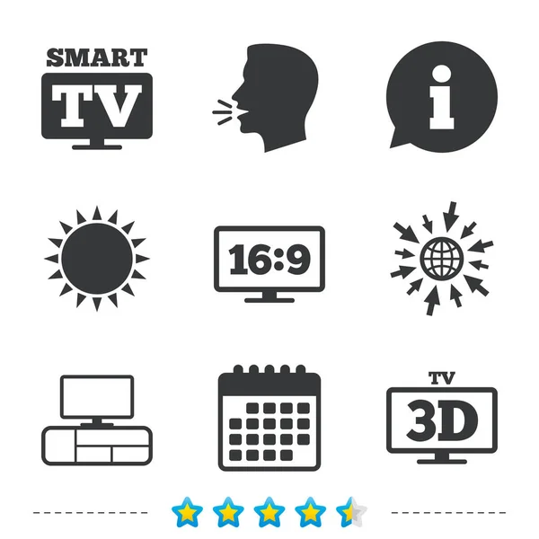 Smart TV mode icon. 3D Television symbol. Stock Vector by ©Blankstock ...