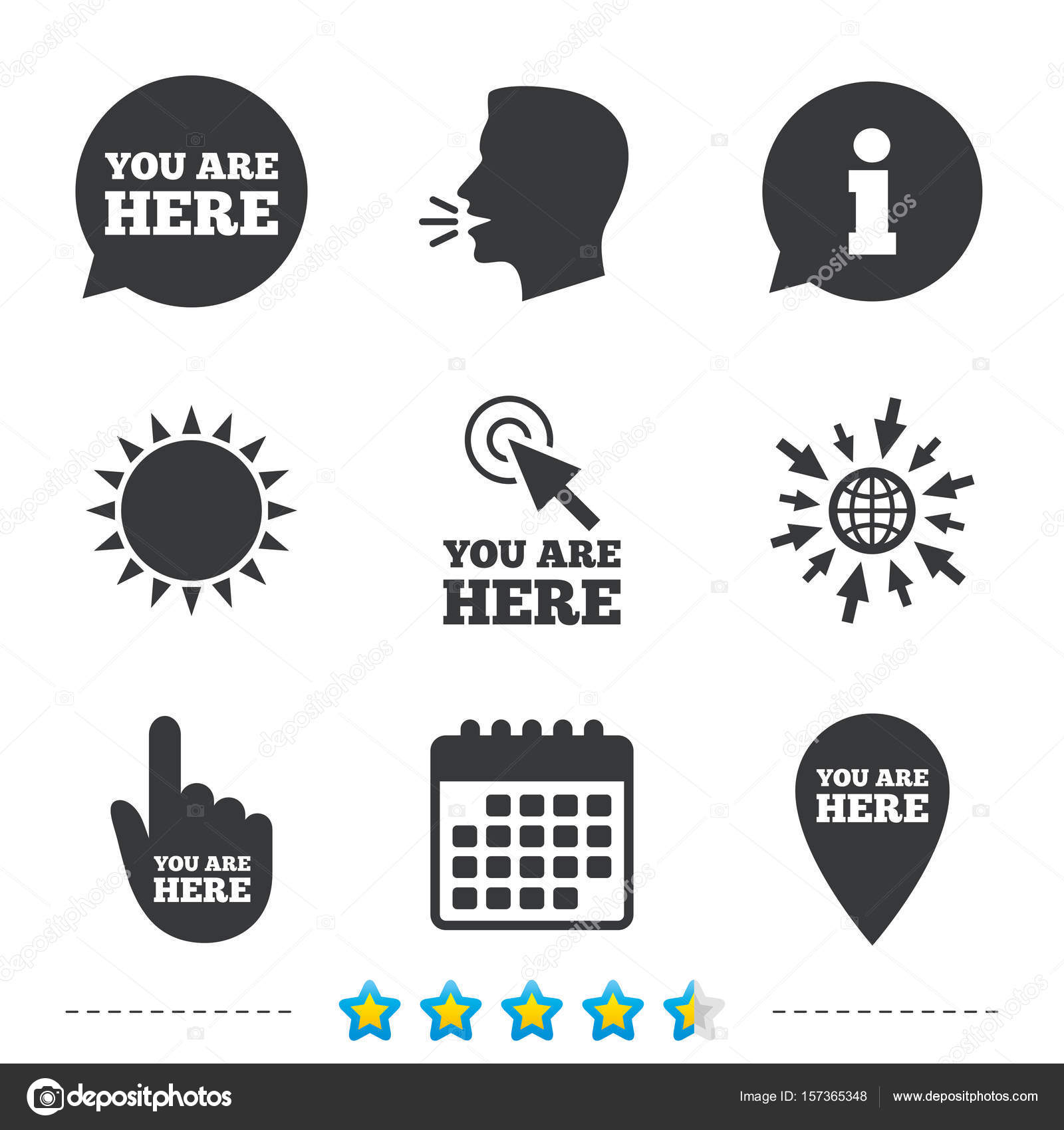 You are here icons Stock Vector by ©Blankstock 157365348