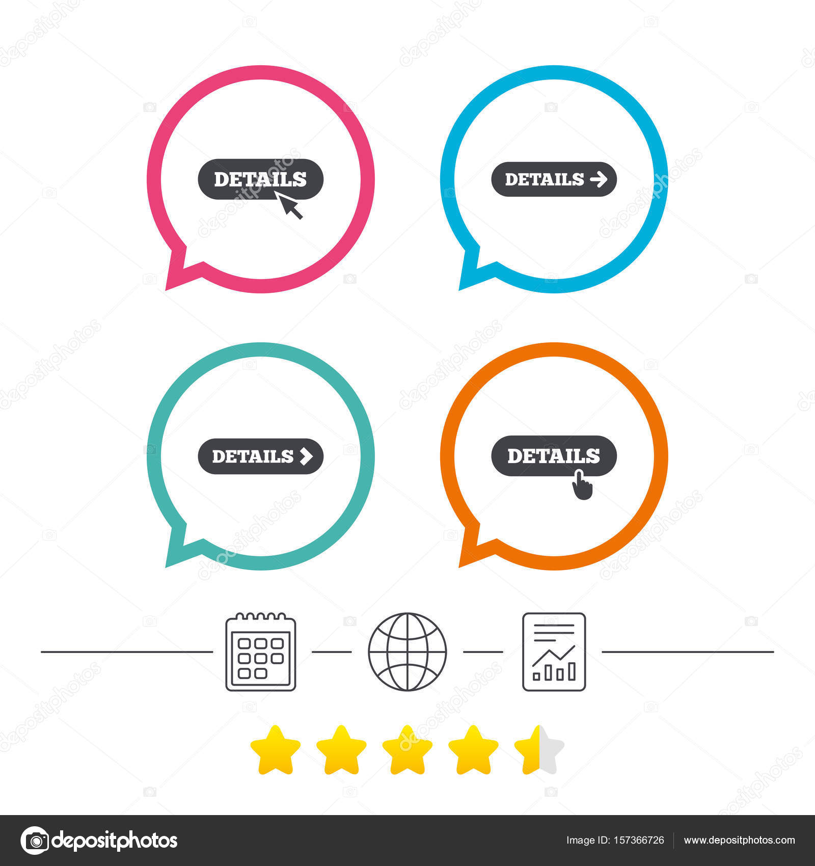 Details symbols with mouse cursor Stock Vector by ©Blankstock 157366726