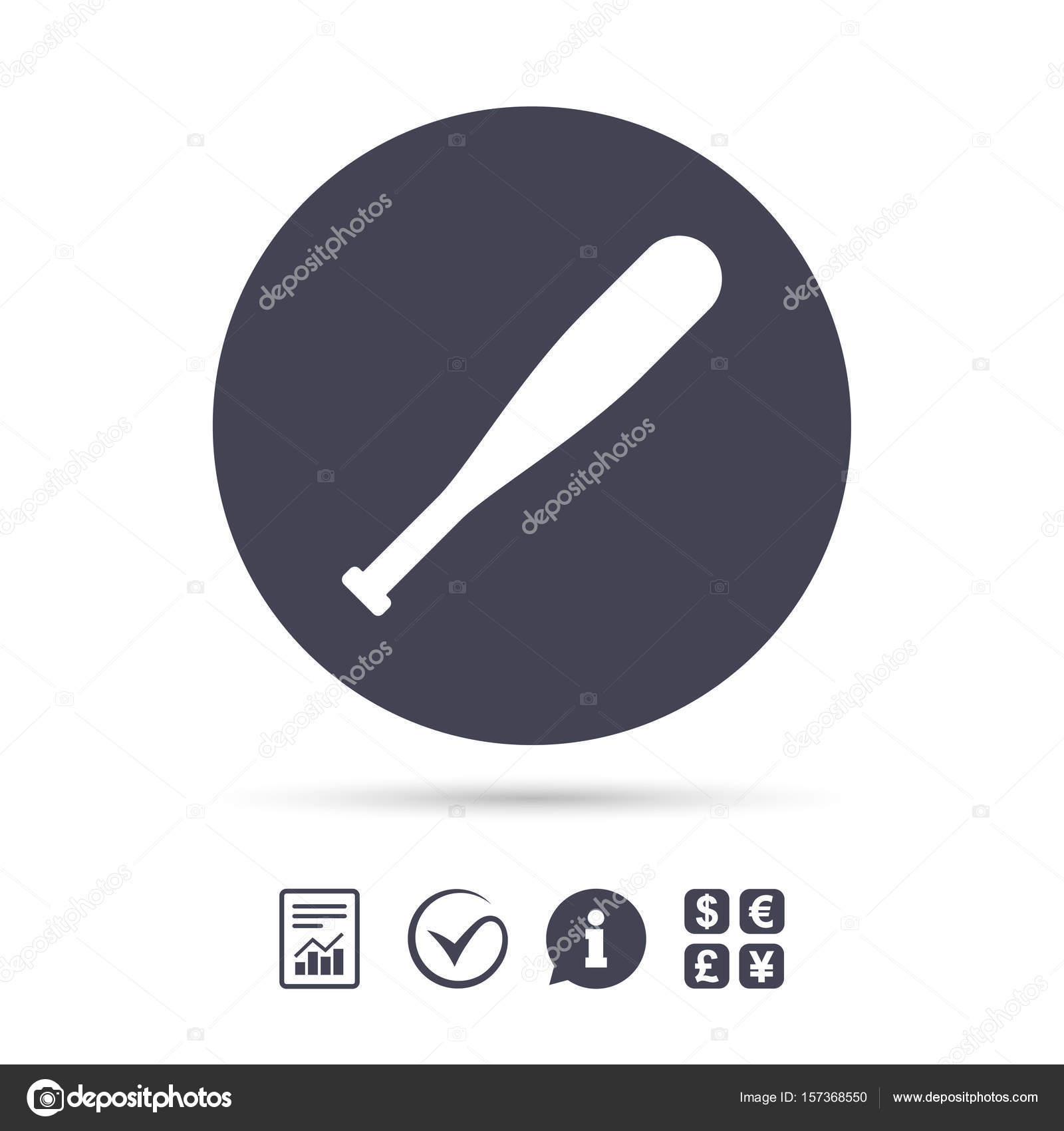 Baseball bat sign icon Stock Vector by ©Blankstock 157368550