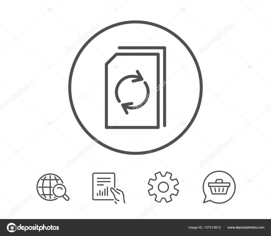 Update Document line icon. Stock Vector Image by ©Blankstock #157513612