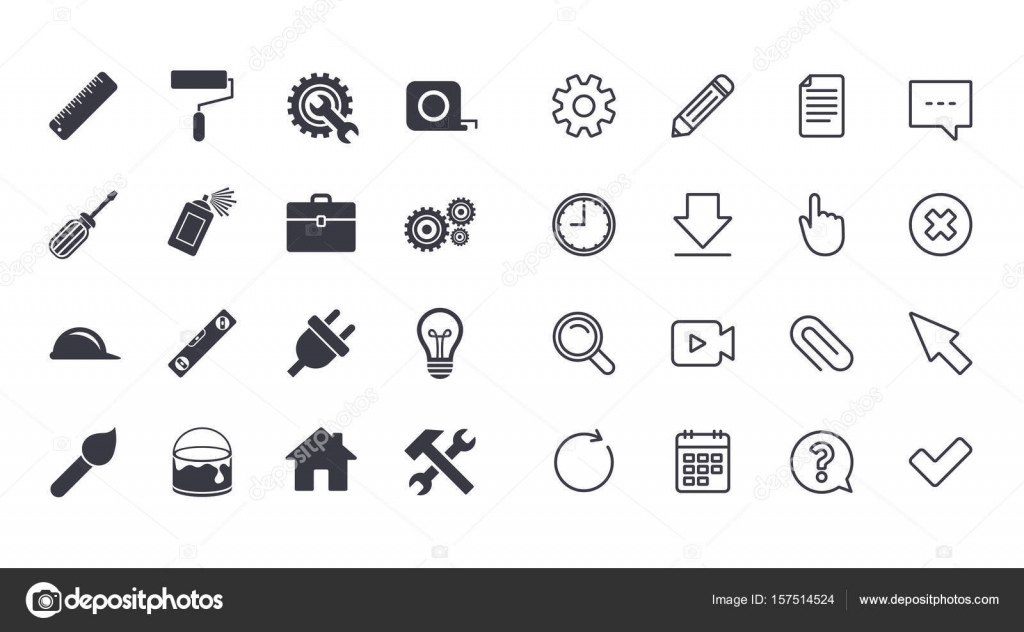 Set of Construction tools Stock Vector by ©Blankstock 157514524