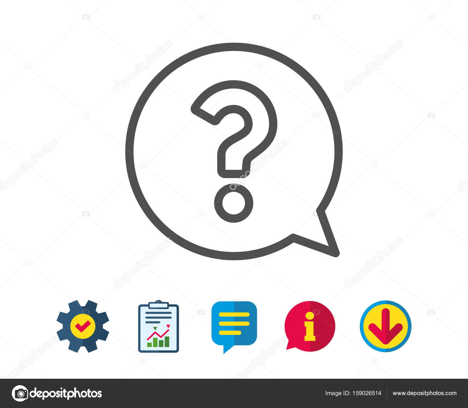 Question mark line icon. Stock Vector Image by ©Blankstock #159026514