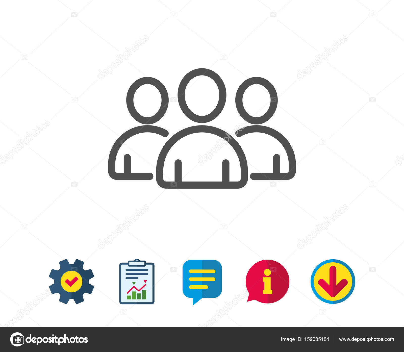 Users line icon. Stock Vector Image by ©Blankstock #159035184
