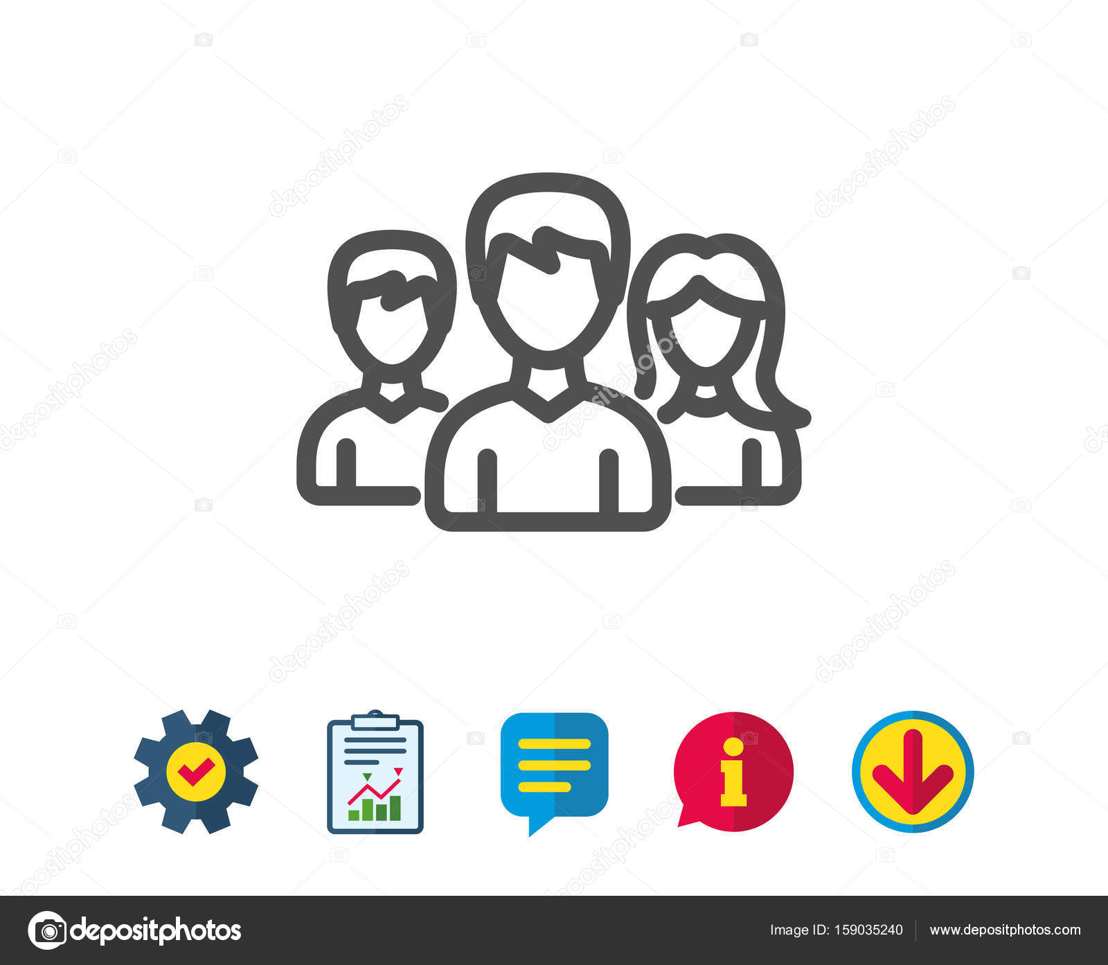 Users line icon. Stock Vector Image by ©Blankstock #159035240