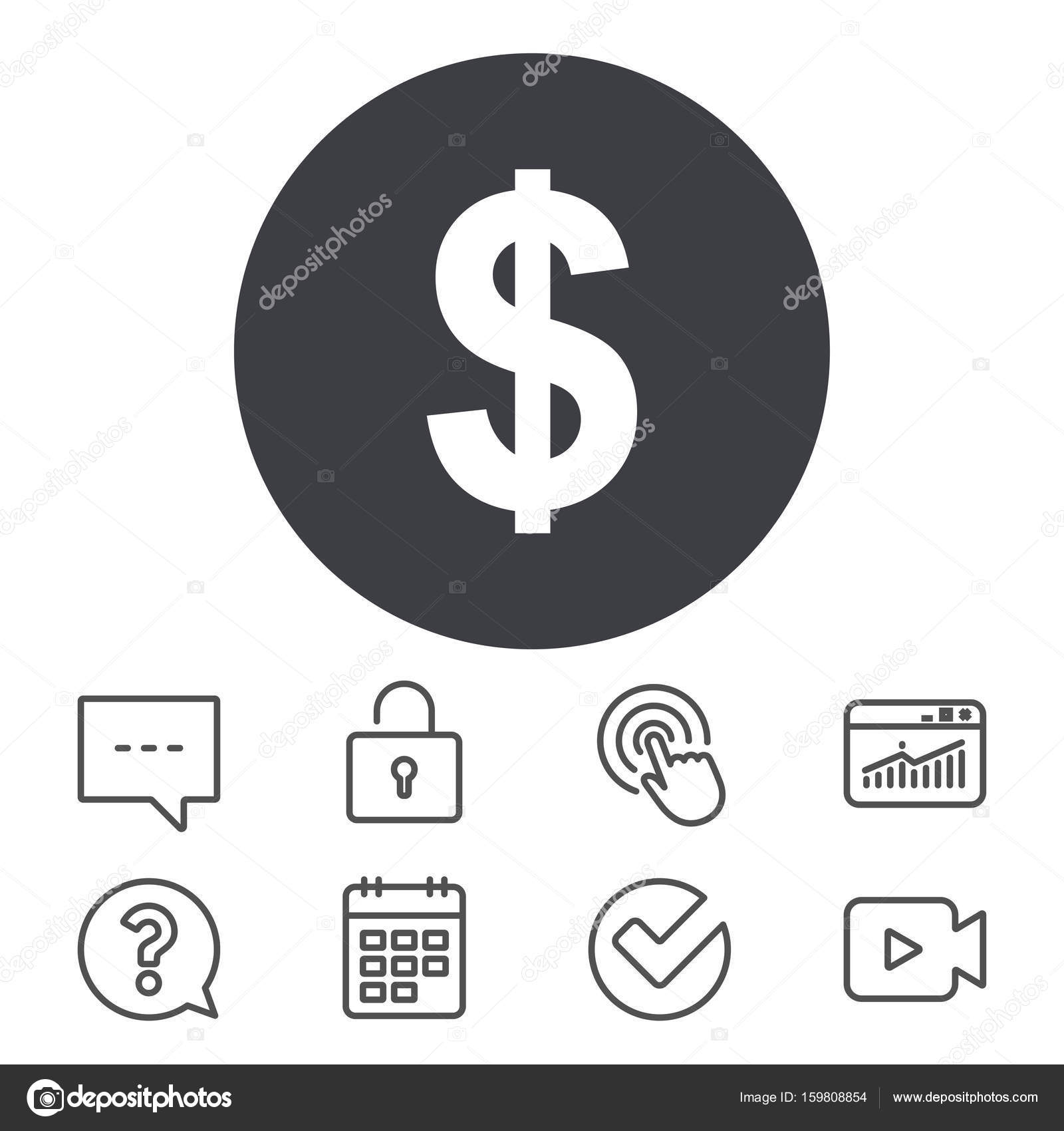 Dollar sign icon. Stock Vector Image by ©Blankstock #159808854