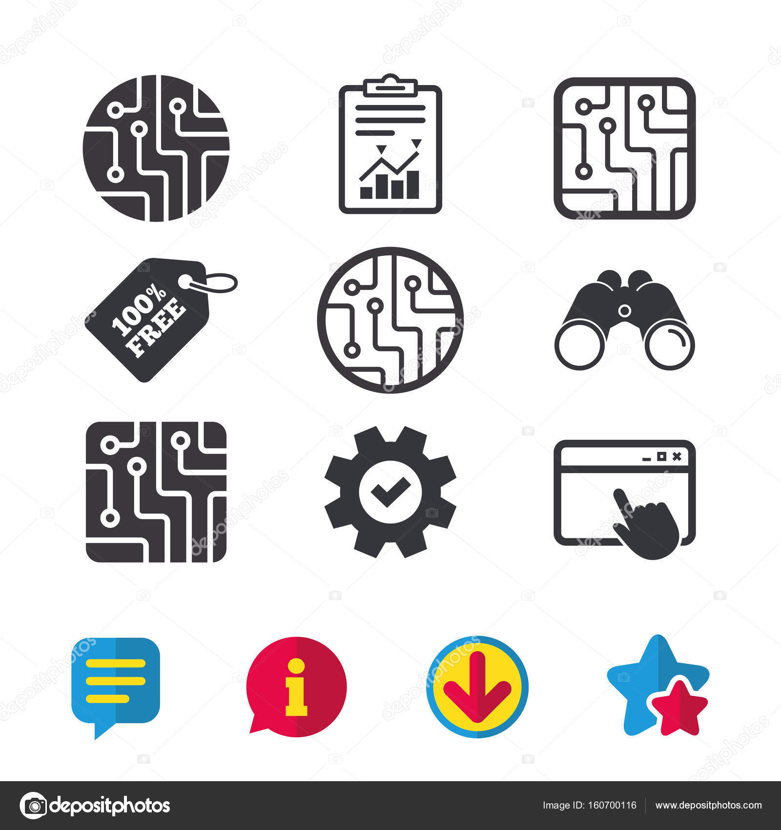 Circuit board signs Stock Vector Image by ©Blankstock #160700116