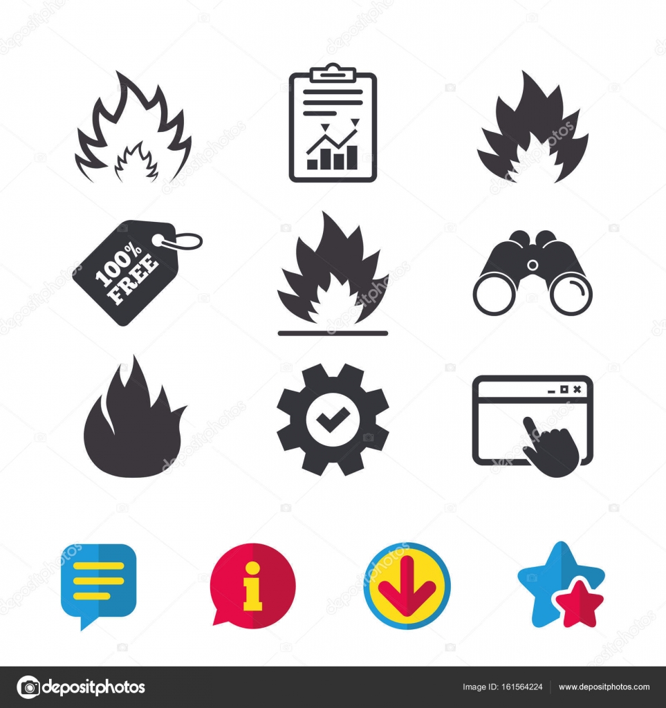 Fire flame icons Stock Vector by ©Blankstock 161564224
