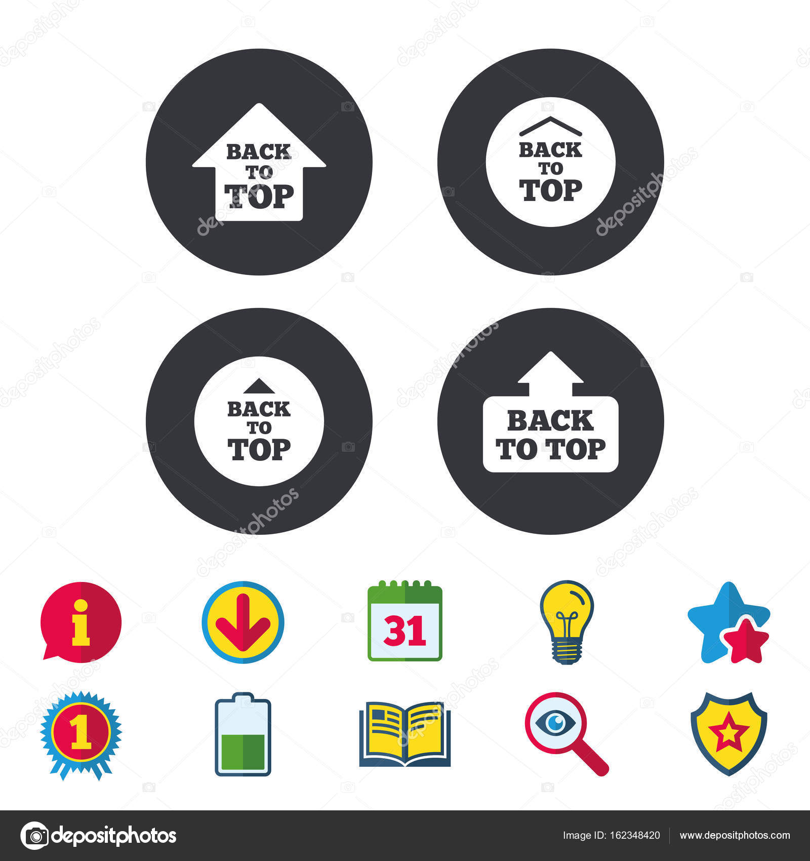 Back to top signs Stock Vector Image by ©Blankstock #162348420
