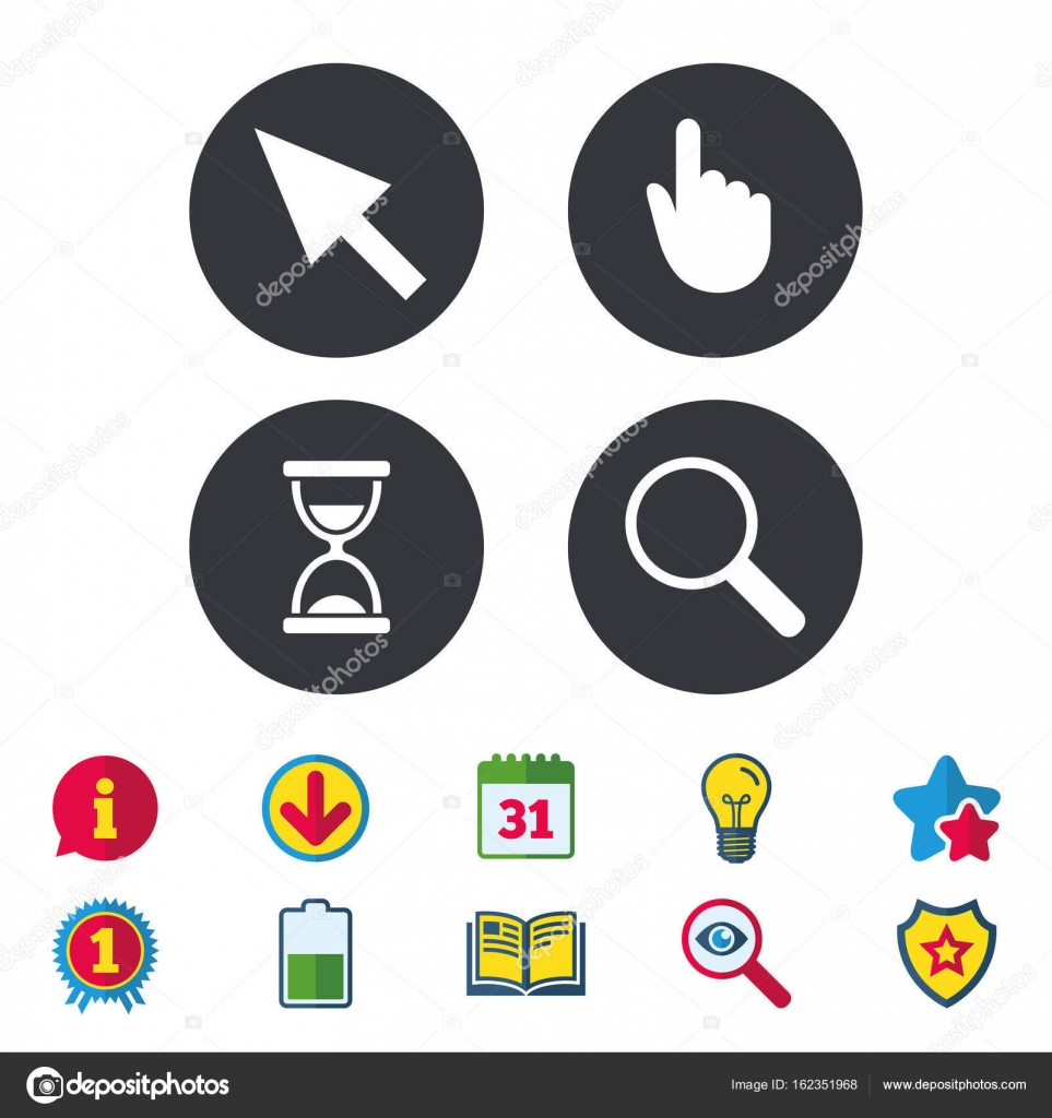 Iconos de cursor y puntero de mano del ratón Vector de stock #162351968 ...