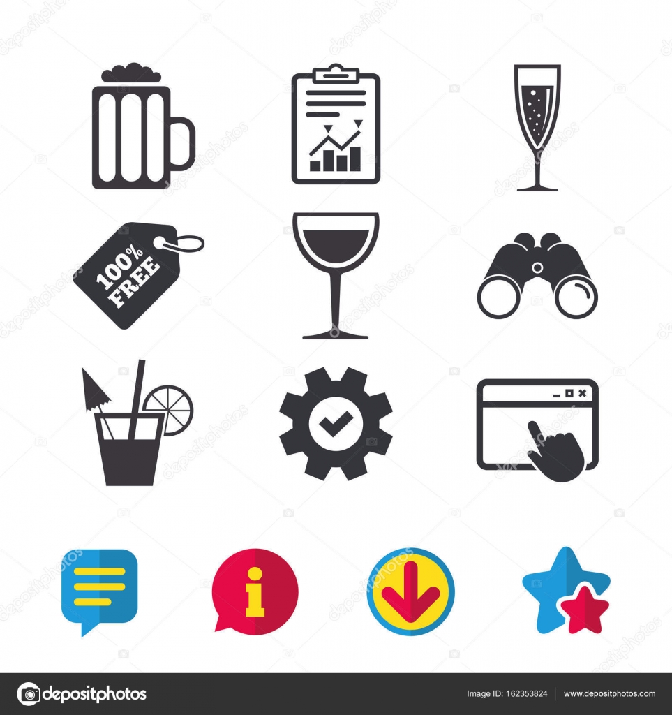 Alcoholic drinks signs Stock Vector Image by ©Blankstock #162353824