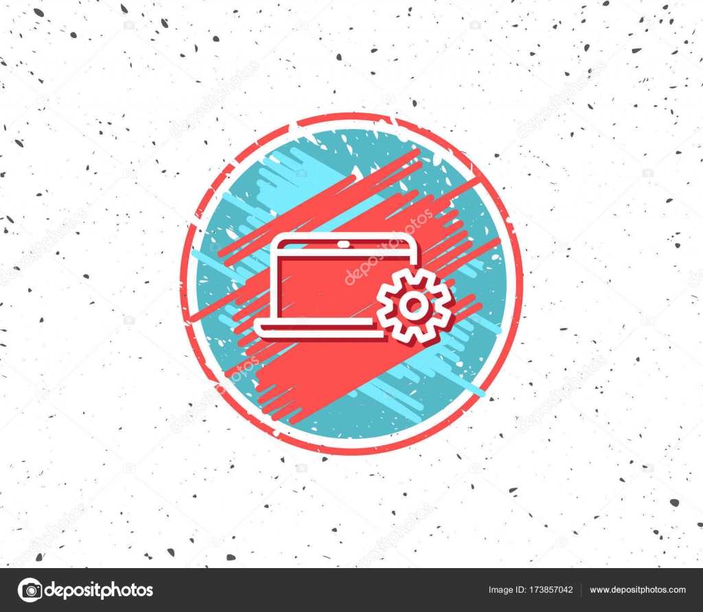 Laptop computer icon. Notebook Service sign. Stock Vector Image by ...