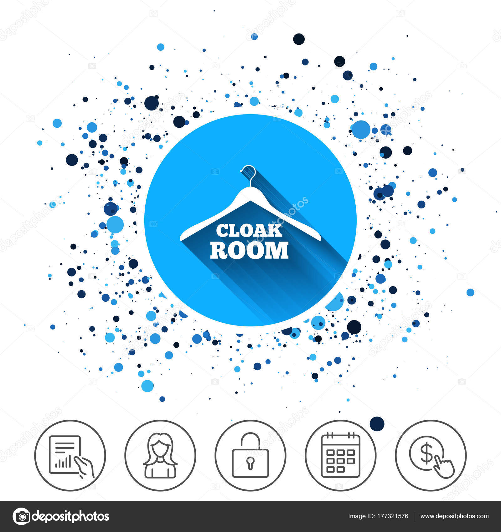 Cloakroom sign icon. Stock Vector by ©Blankstock 177321576